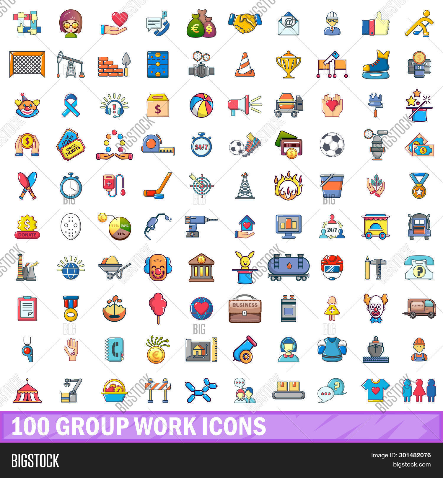 100 Group Work Icons Image & Photo (Free Trial) | Bigstock