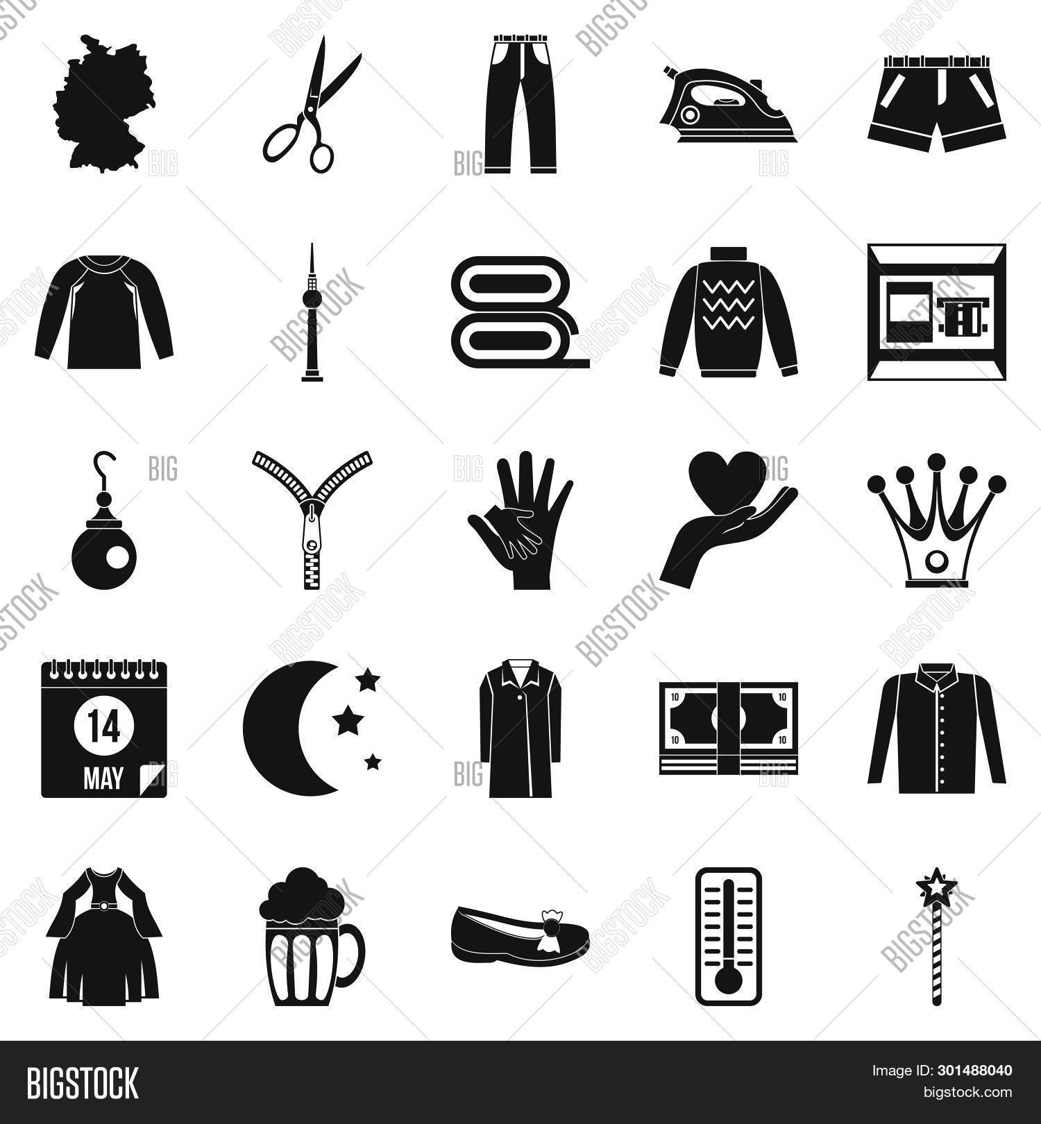 Apparel Icons Set. Image & Photo (Free Trial) | Bigstock