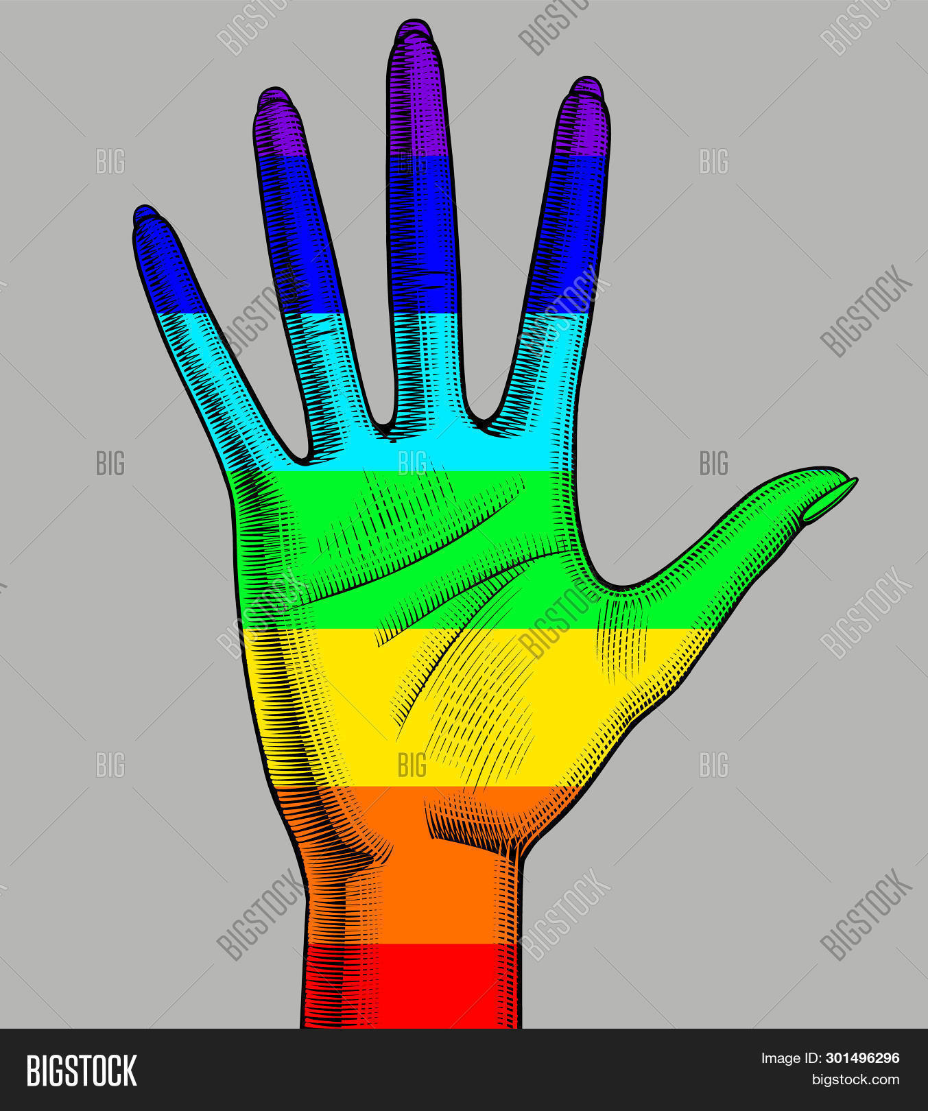 Rainbow Colored Hand. Image & Photo (Free Trial) | Bigstock