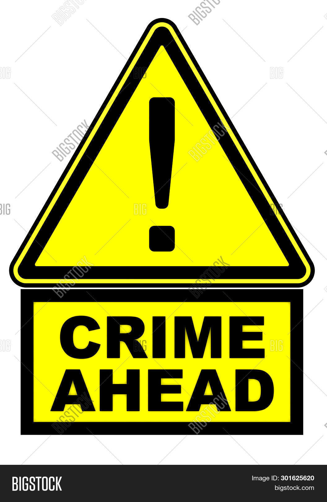 Crime Ahead. Warning Image & Photo (Free Trial) | Bigstock