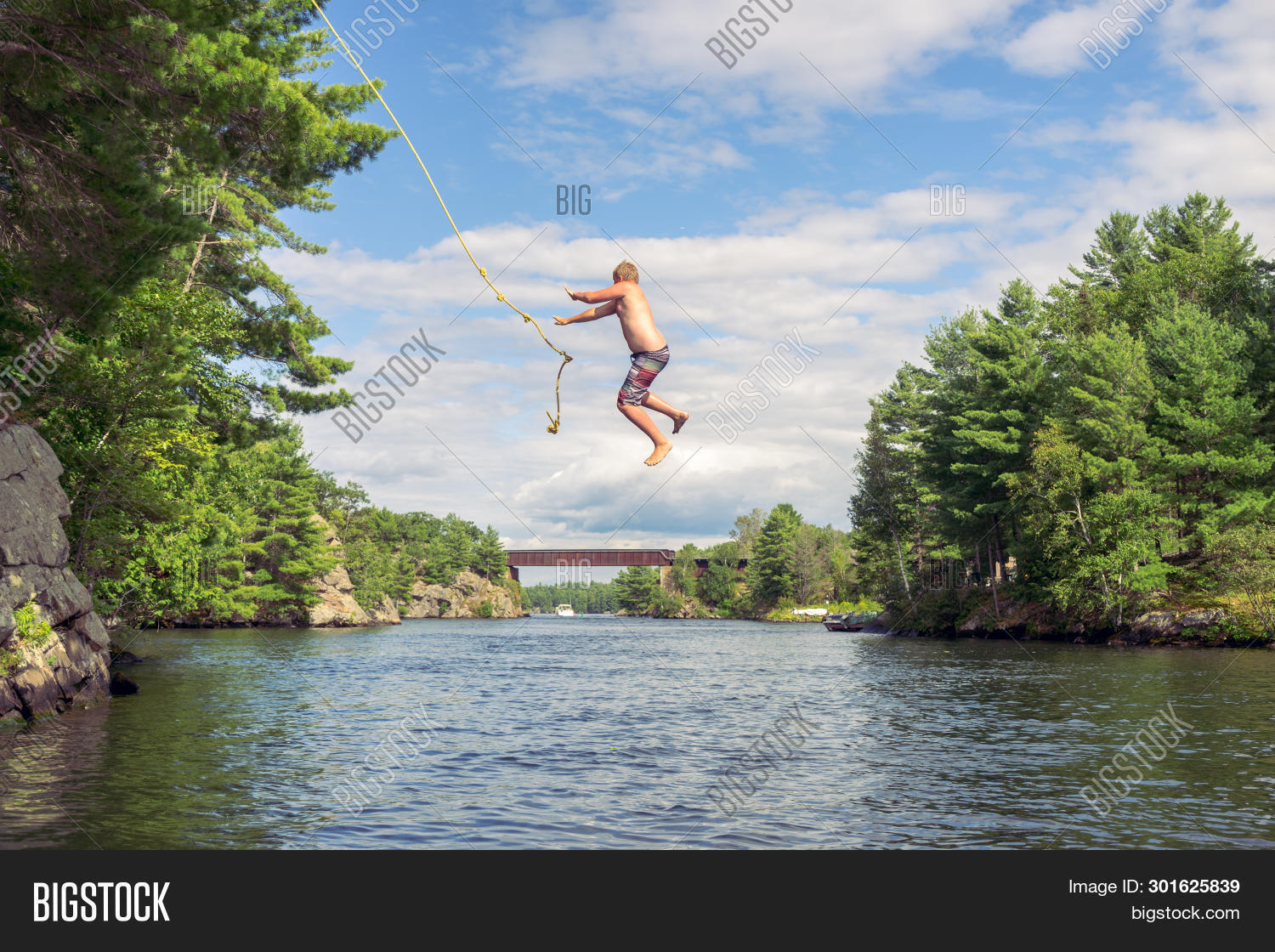 Boy Lets Go Rope Swing Image & Photo (Free Trial) | Bigstock