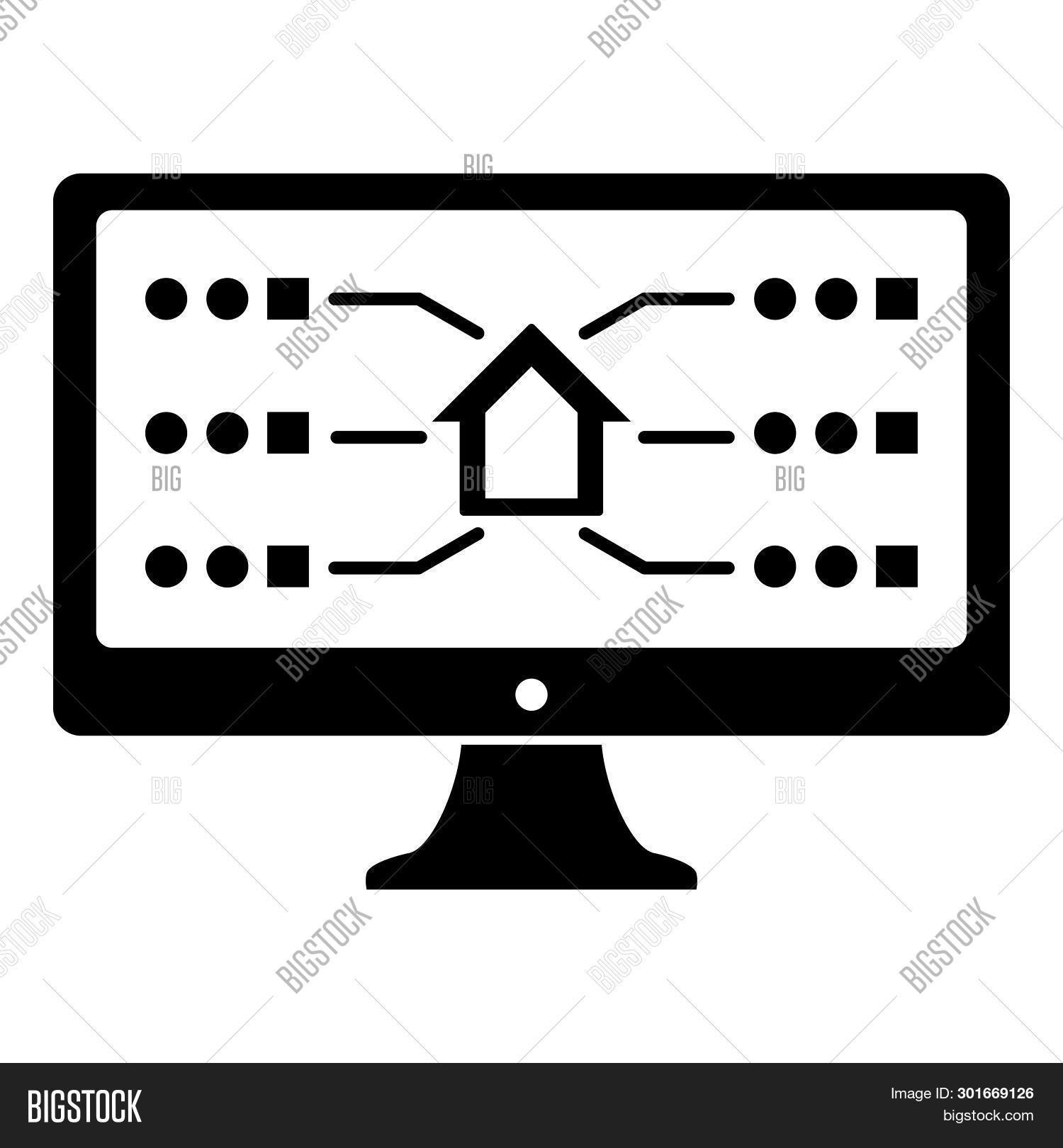 Monitor Icon. Simple Image & Photo (Free Trial) | Bigstock