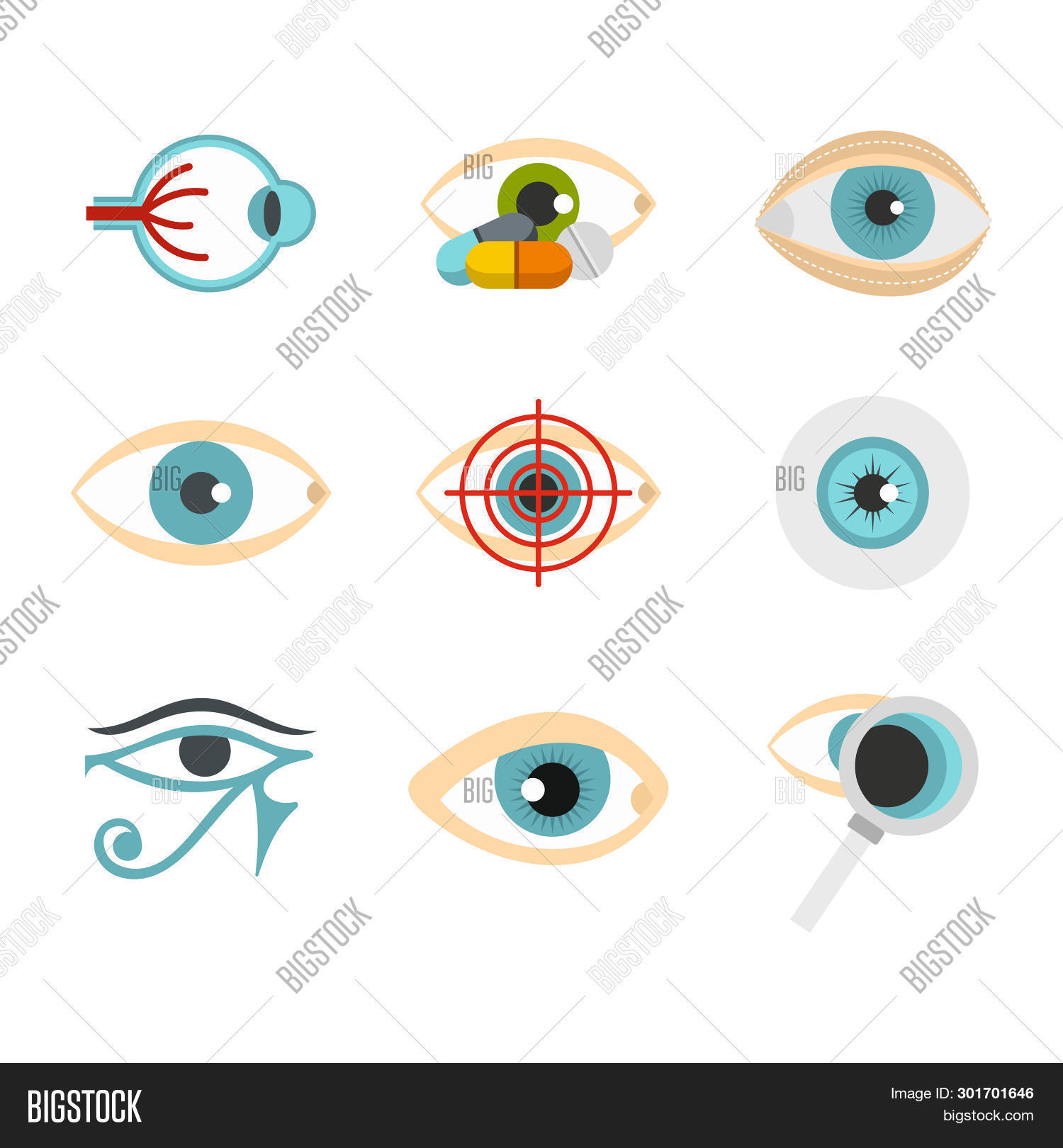 Human Eye Icon Set. Image & Photo (Free Trial) | Bigstock