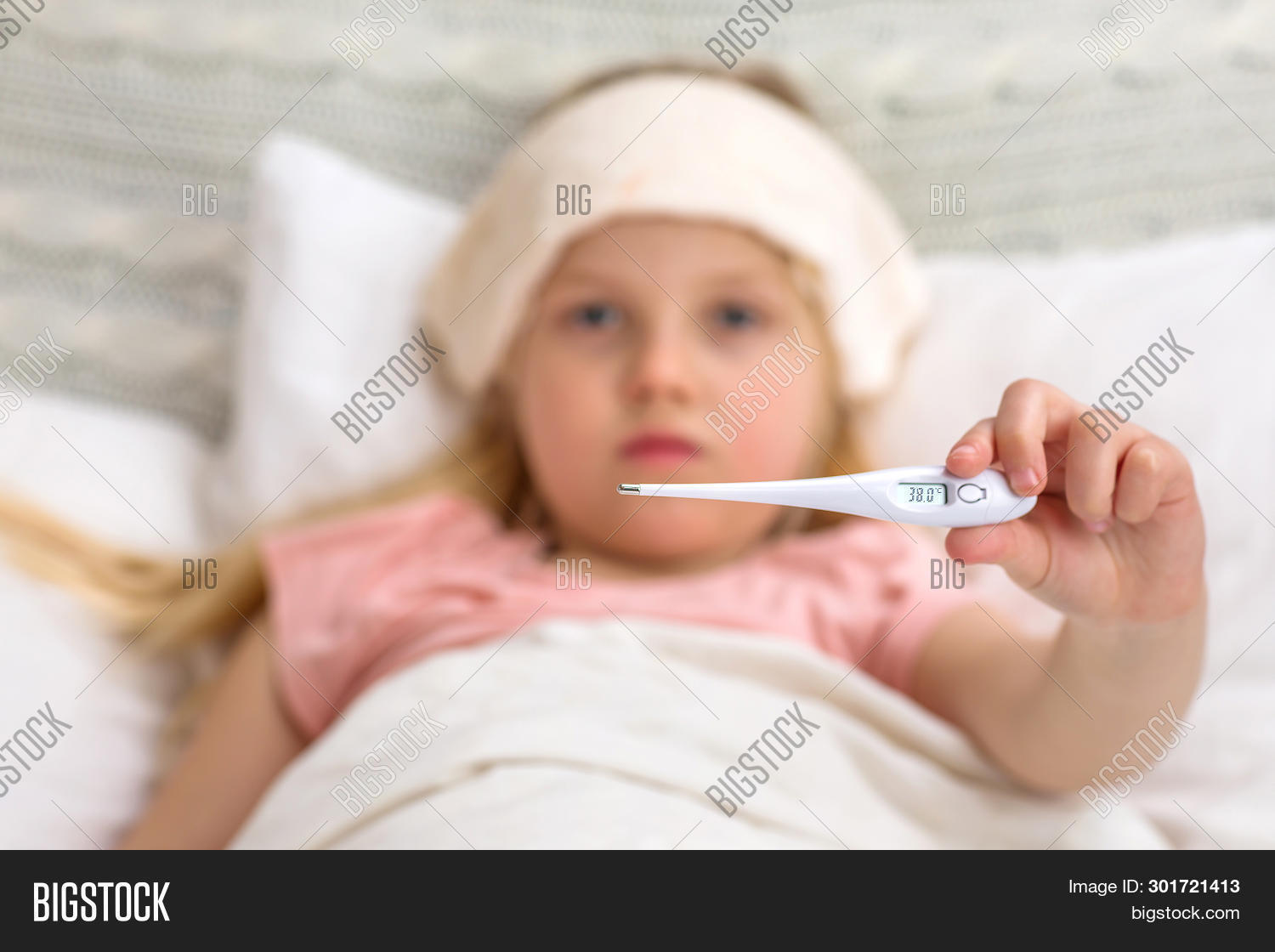 Sick Little Child Girl Image & Photo (Free Trial) | Bigstock
