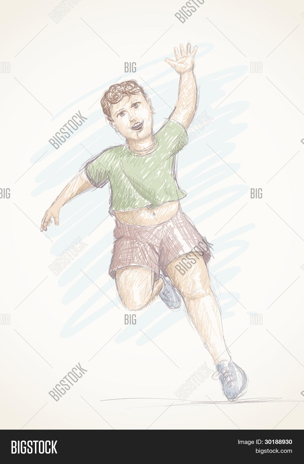 Sketch Happy Boy. Vector & Photo (Free Trial) | Bigstock