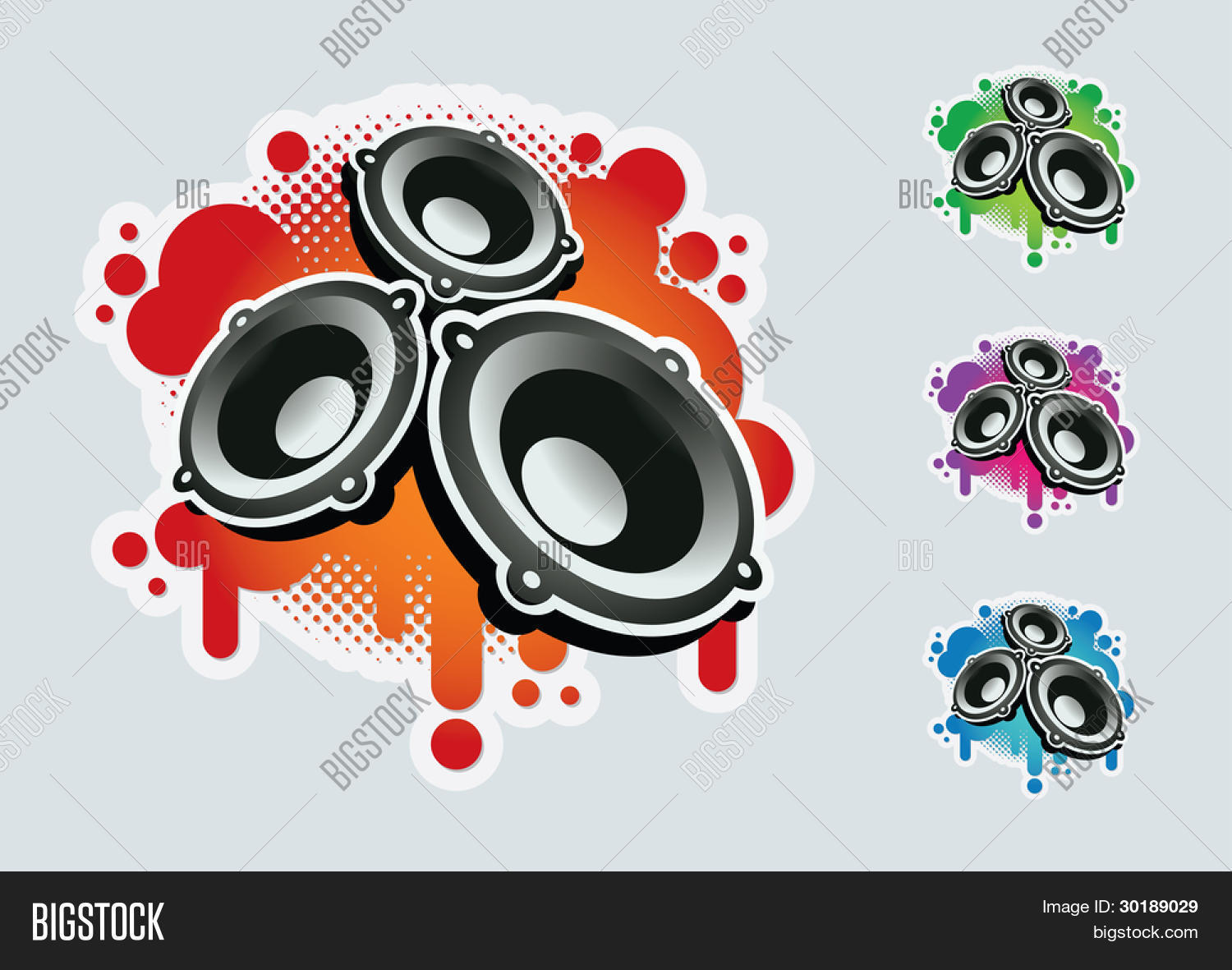Speaker Symbol Set. Vector & Photo (Free Trial) | Bigstock