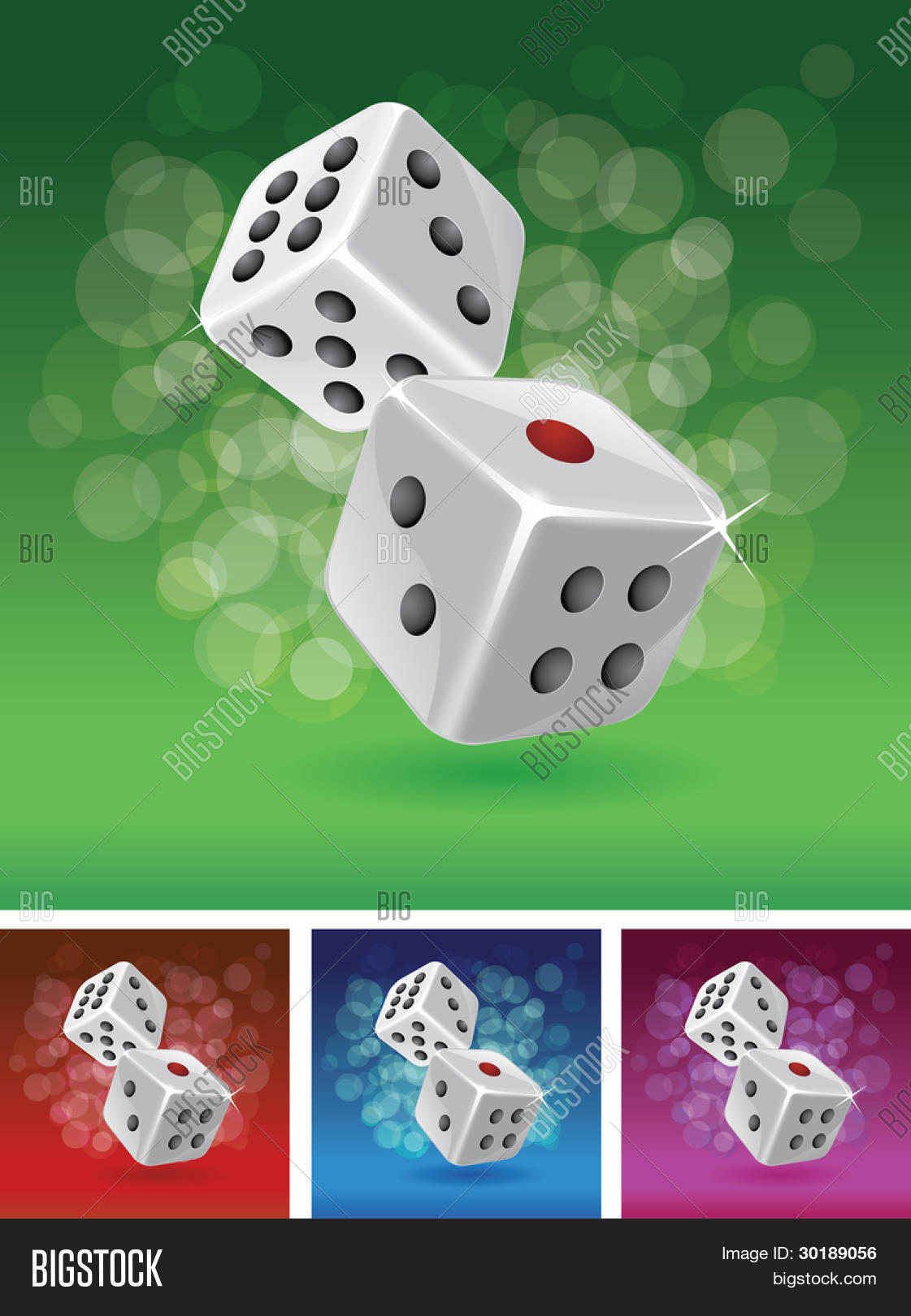 Dices Vector Vector & Photo (Free Trial) | Bigstock