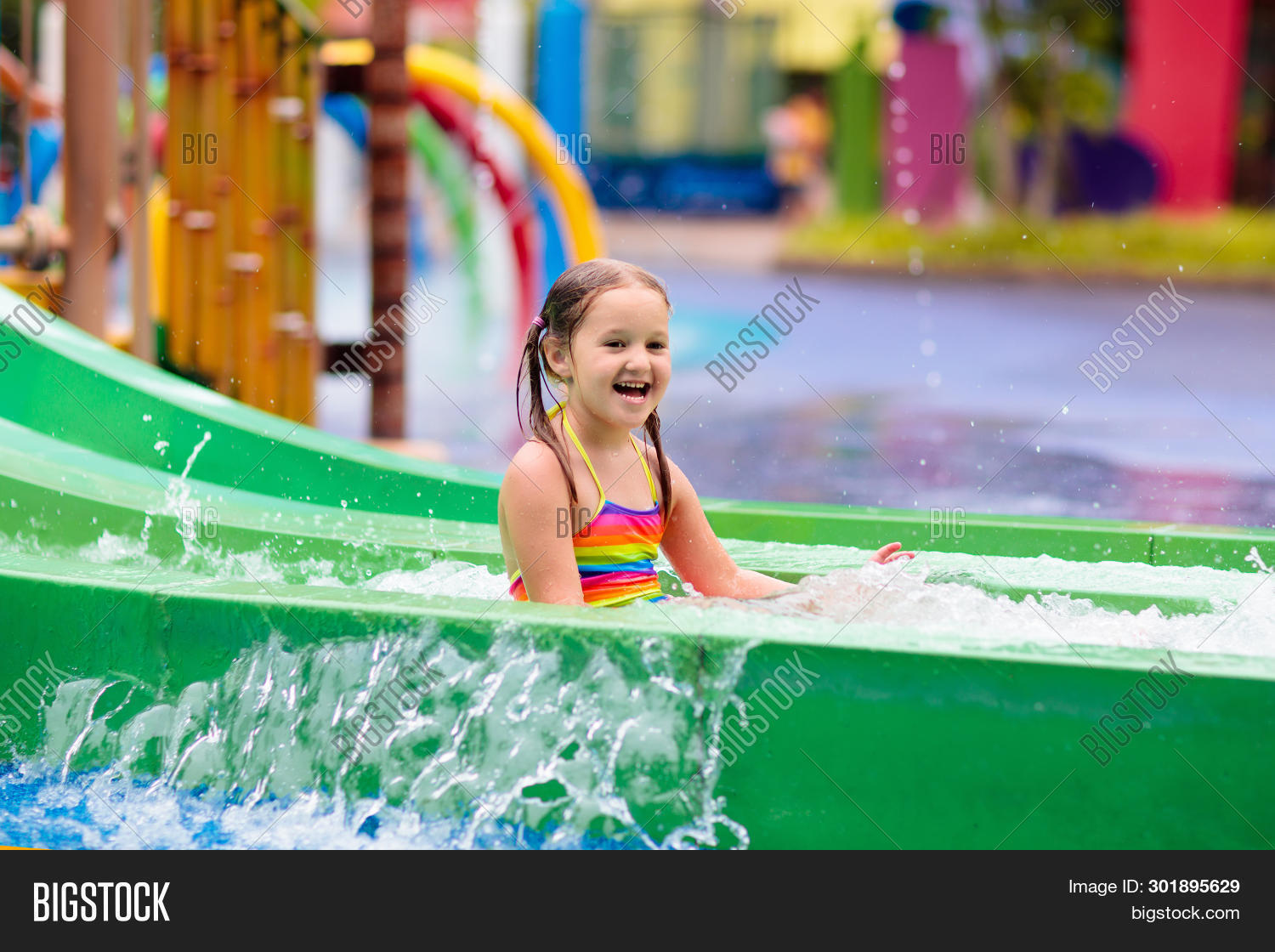 Kids Aqua Park. Child Image & Photo (Free Trial) | Bigstock