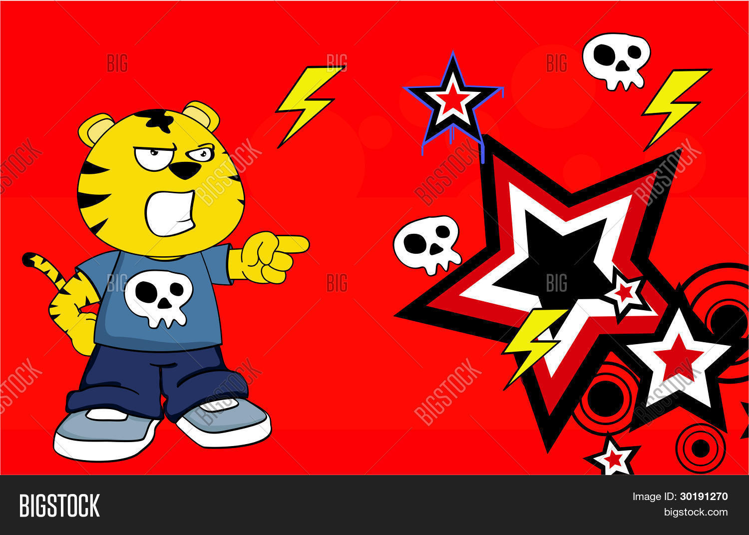 Tiger Kid Cartoon Vector & Photo (Free Trial) | Bigstock