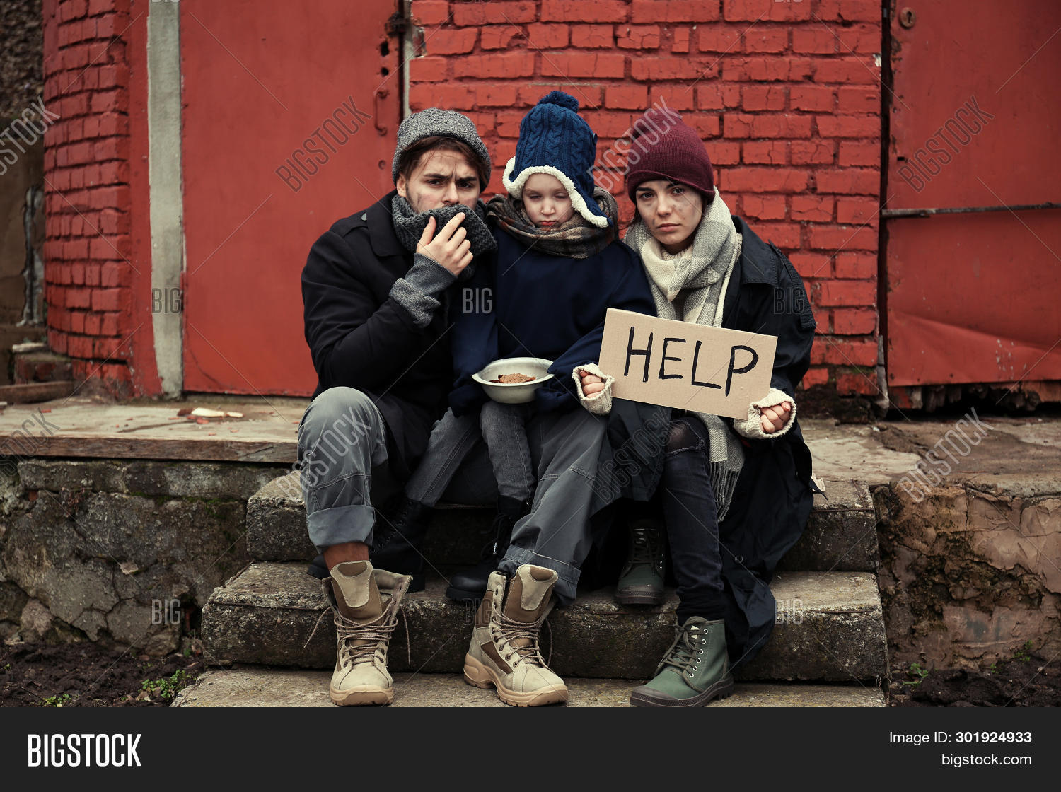 Poor Young Family Help Image & Photo (Free Trial) | Bigstock