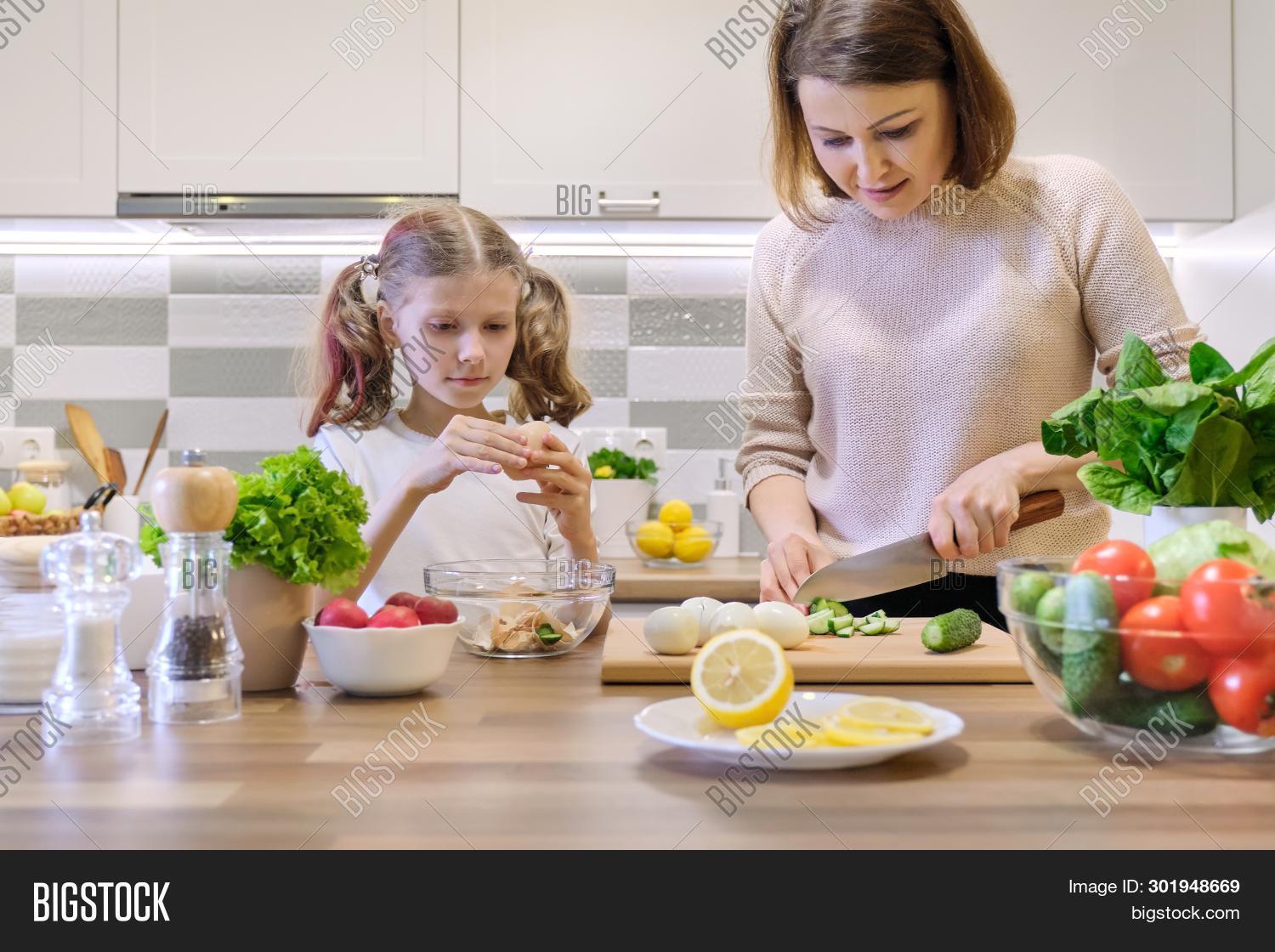 Mother Child Cooking Image & Photo (Free Trial) | Bigstock