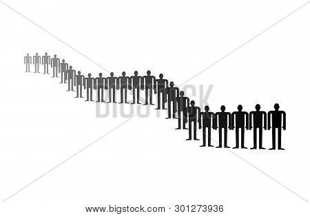Queue People Isolated Vector & Photo (Free Trial) | Bigstock
