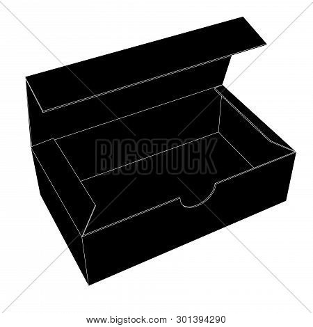 Open Shoe Box. Black Vector & Photo (Free Trial) | Bigstock