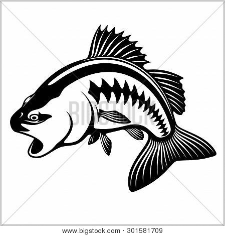 Fishing Logo. Bass Vector & Photo (Free Trial) | Bigstock