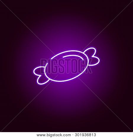 Sweets Icon Neon Vector & Photo (Free Trial) | Bigstock