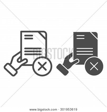 Document Fail Line Vector & Photo (Free Trial) | Bigstock