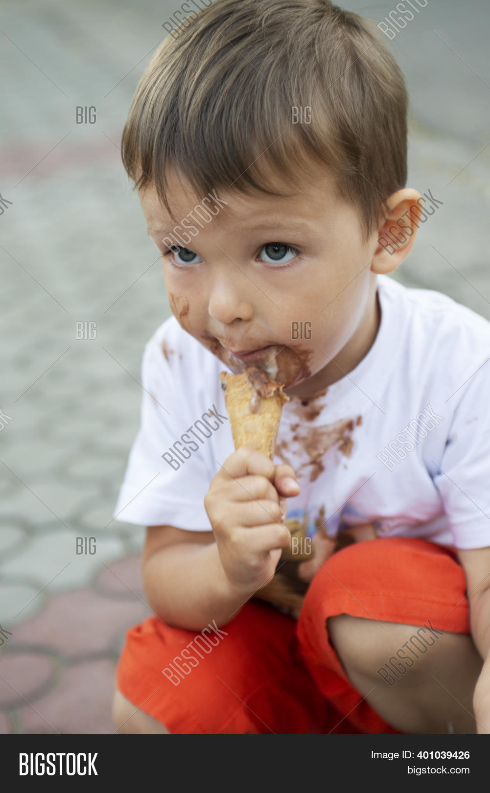 Happy Kid Eating Ice Image & Photo (Free Trial) | Bigstock