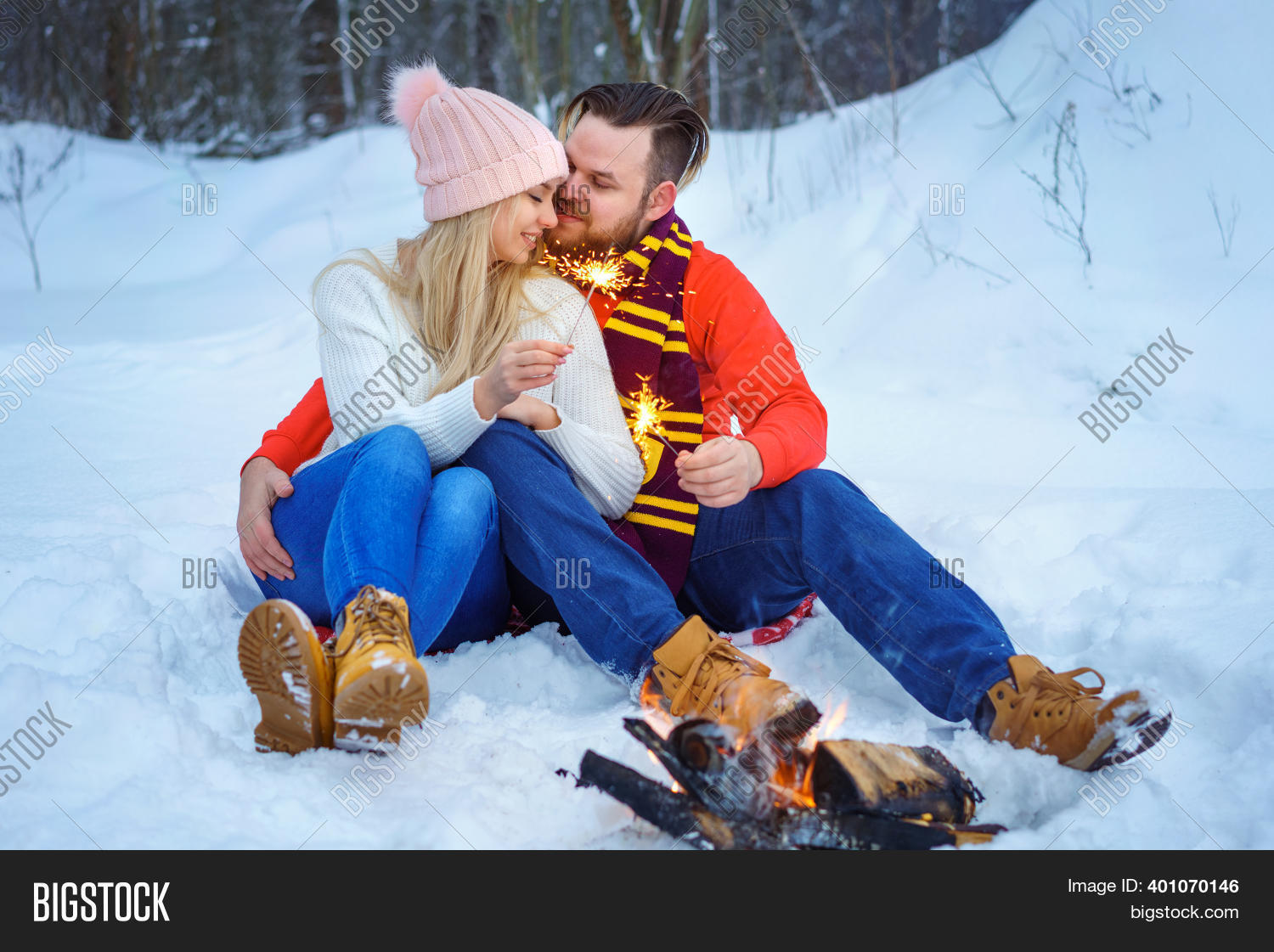 Loving Couple Winter Image & Photo (Free Trial) | Bigstock