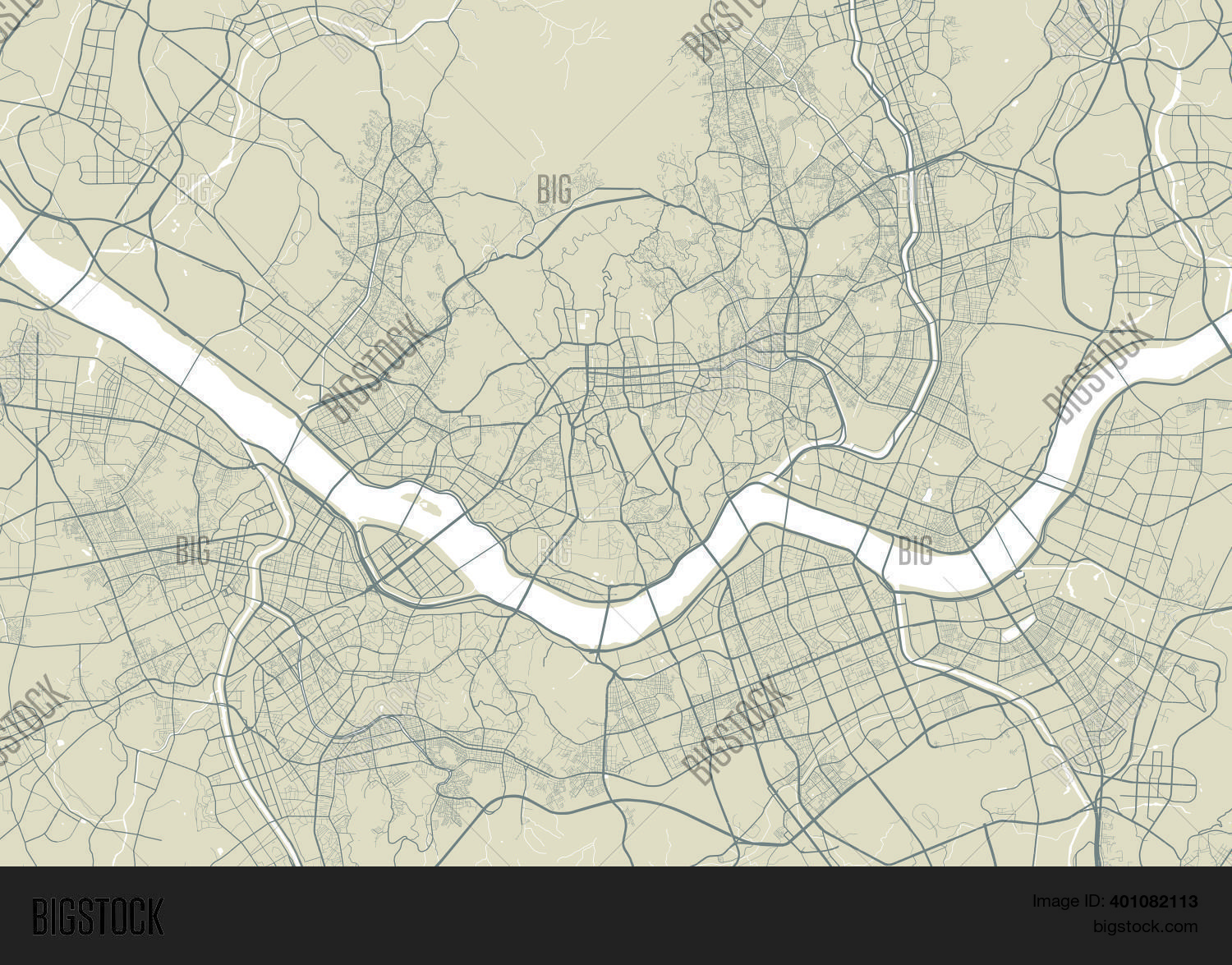 Detailed Map Seoul Vector & Photo (Free Trial) | Bigstock