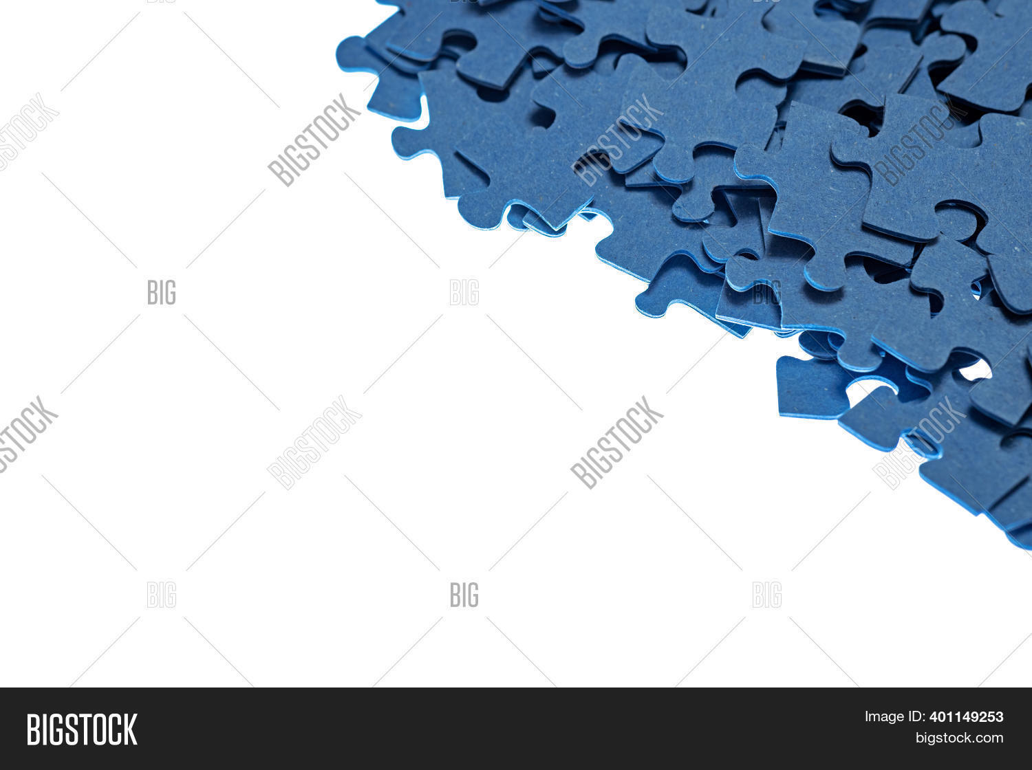 Blue Puzzles On White Image & Photo (Free Trial) | Bigstock
