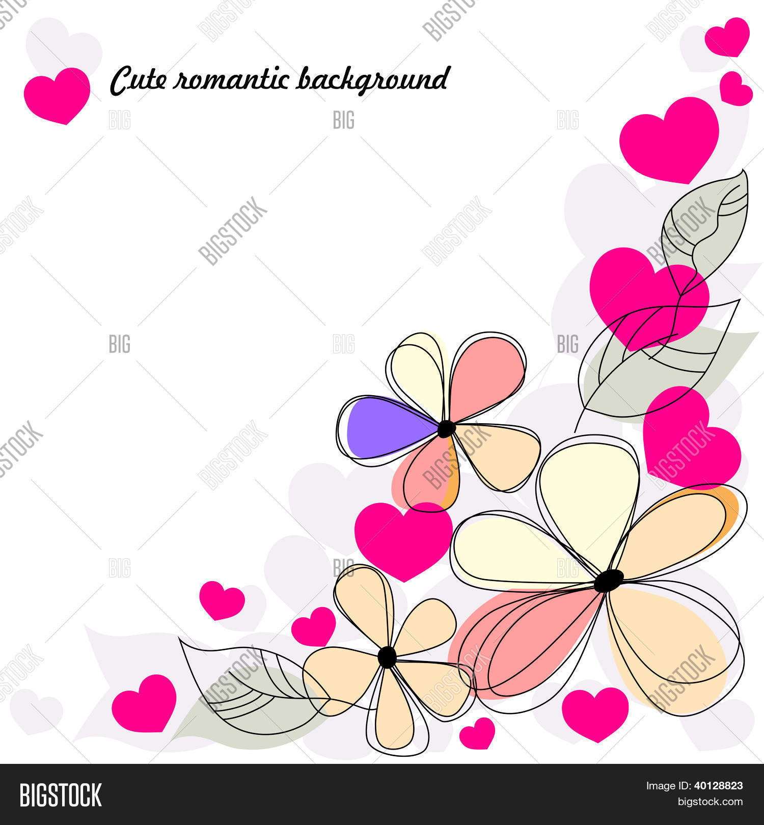 Cute Romantic Vector & Photo (Free Trial) | Bigstock
