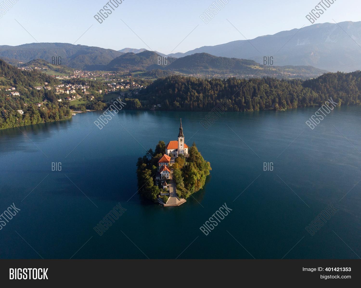 Aerial View Lake Bled Image & Photo (Free Trial) | Bigstock
