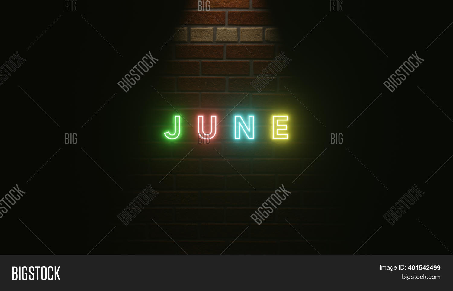 June Text Neon Light Image & Photo (Free Trial) | Bigstock