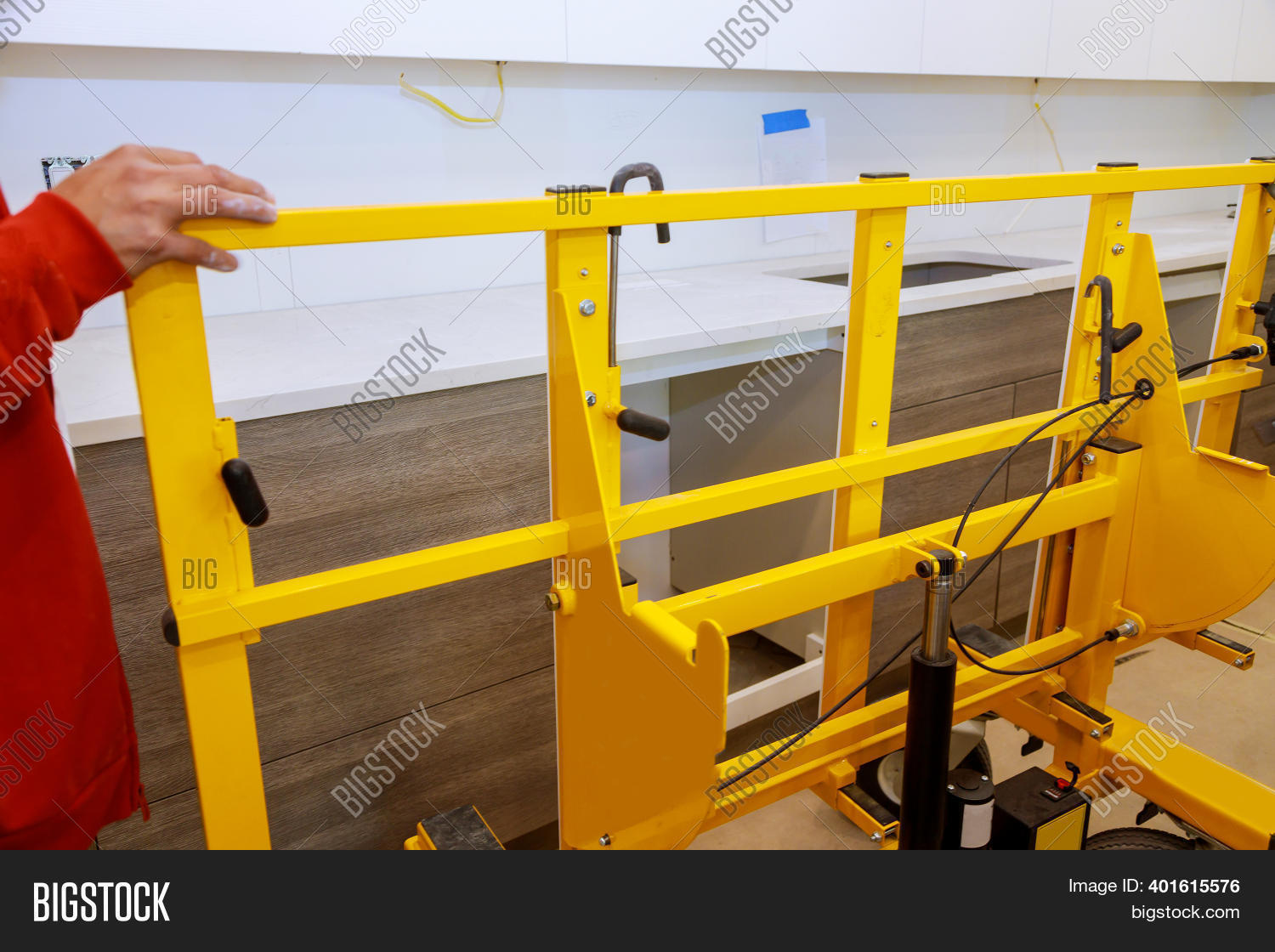 Worker Lifting Granite Image & Photo (Free Trial) | Bigstock