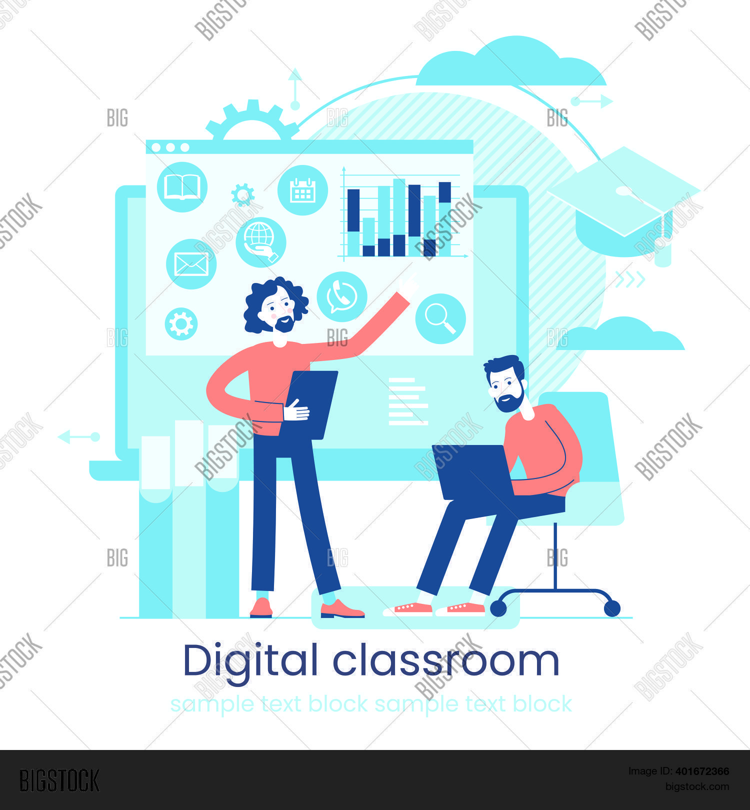 Online Learning Vector & Photo (Free Trial) | Bigstock