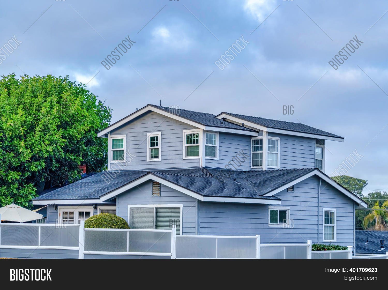Two Storey Gray House Image & Photo (Free Trial) | Bigstock