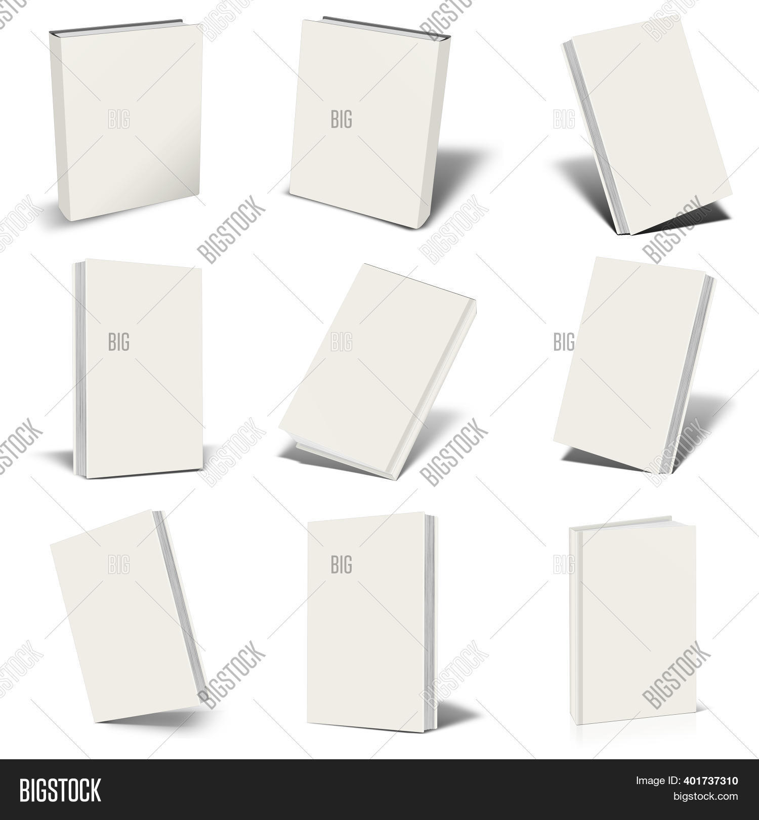 Nine Blank White Book Image & Photo (Free Trial) | Bigstock