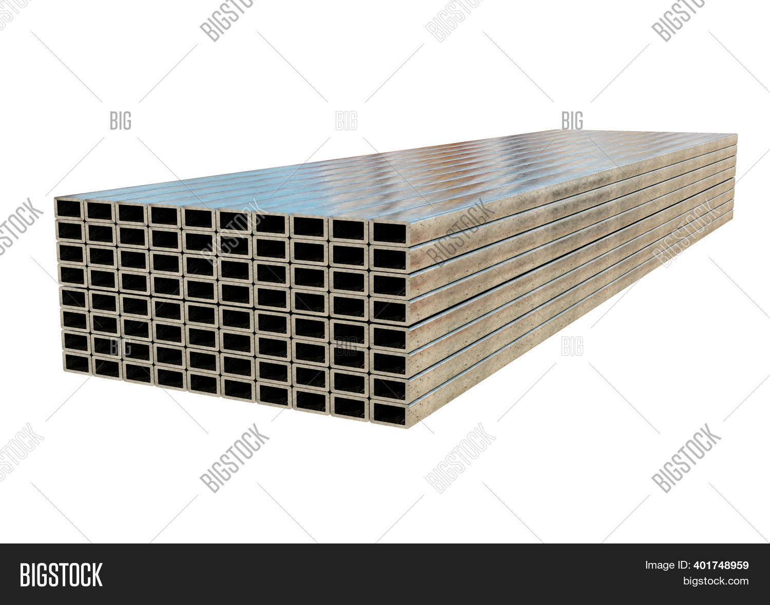 Rectangular Metal Pipe Image & Photo (Free Trial) | Bigstock