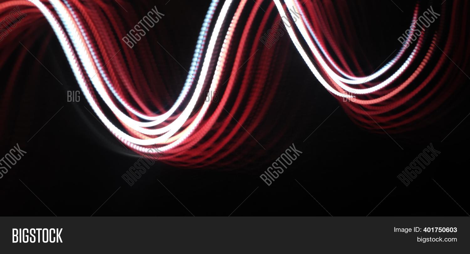 Neon Red Light Wave Image & Photo (Free Trial) | Bigstock