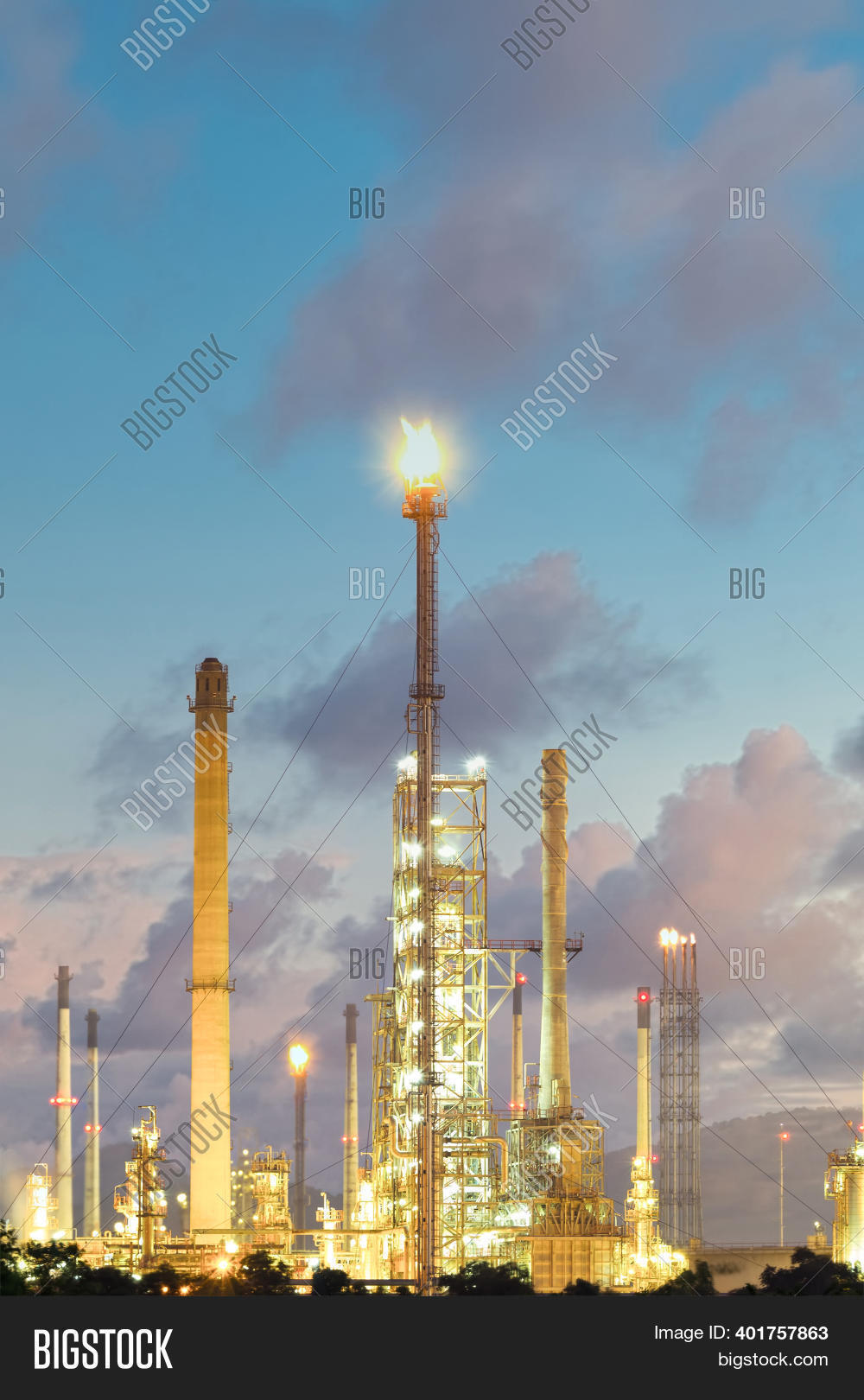 Gas Flare Flare Stack Image & Photo (Free Trial) | Bigstock