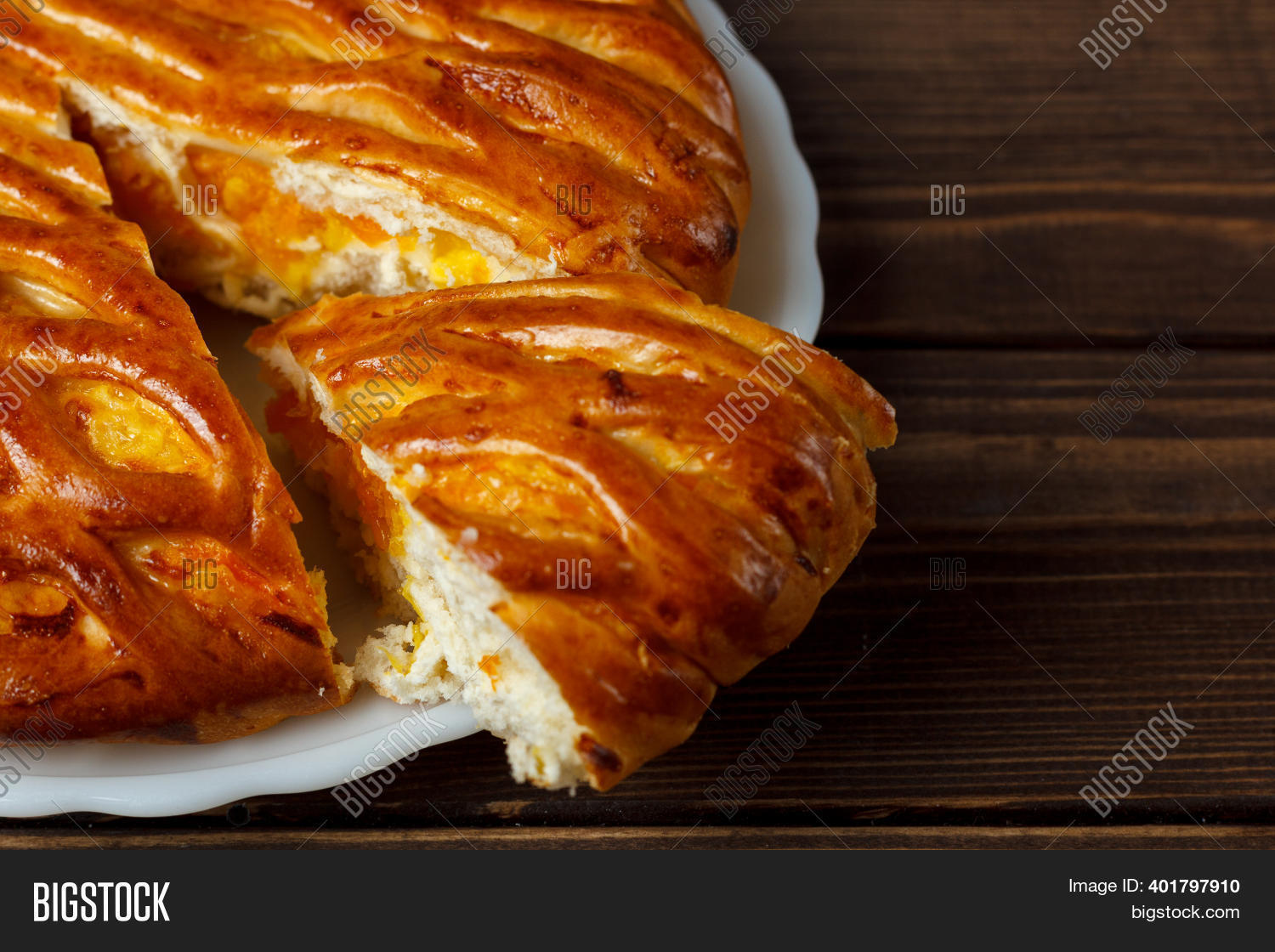 Homemade Pie On Plate Image & Photo (Free Trial) | Bigstock