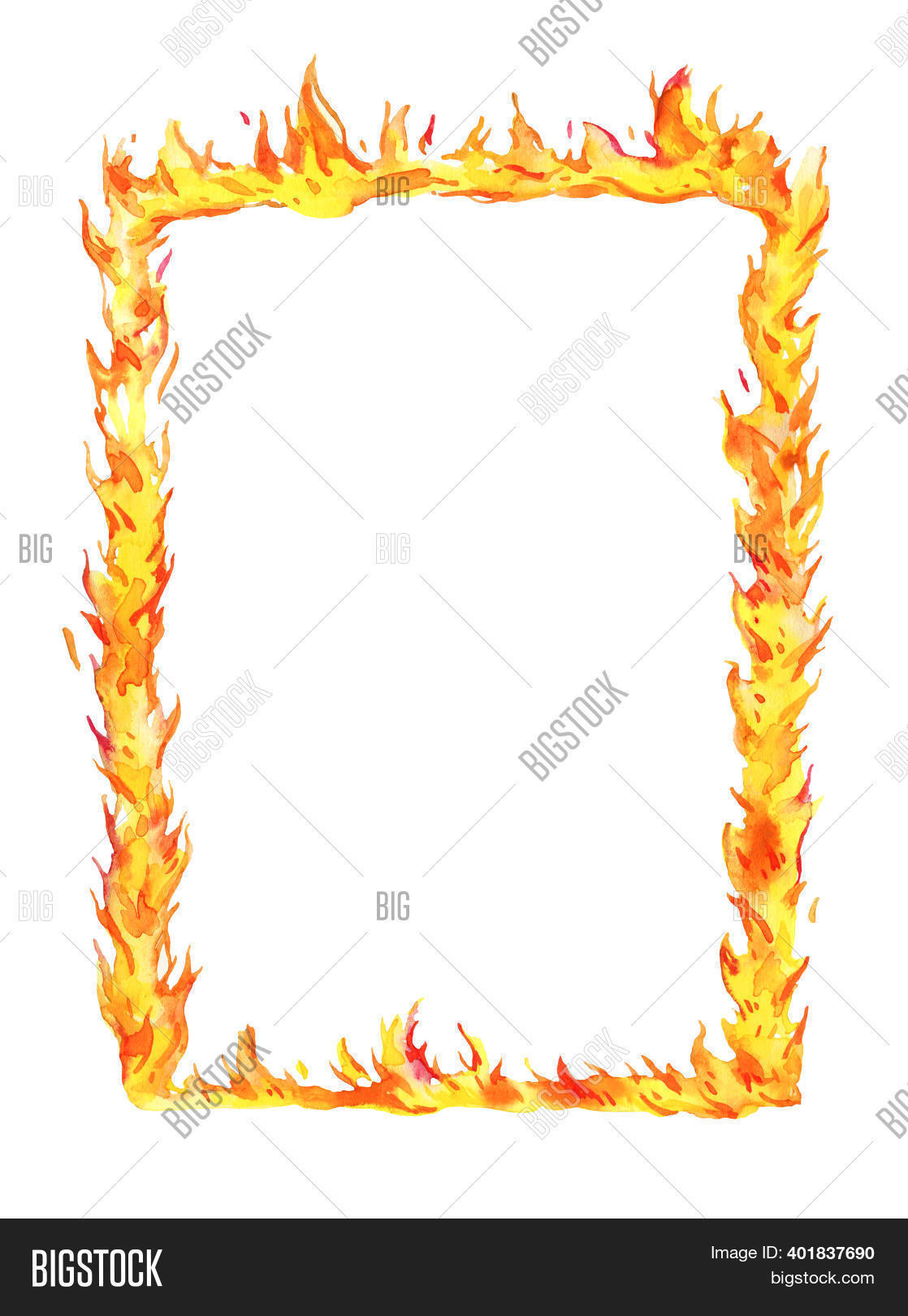 Rectangular Frame Fire Image & Photo (Free Trial) | Bigstock