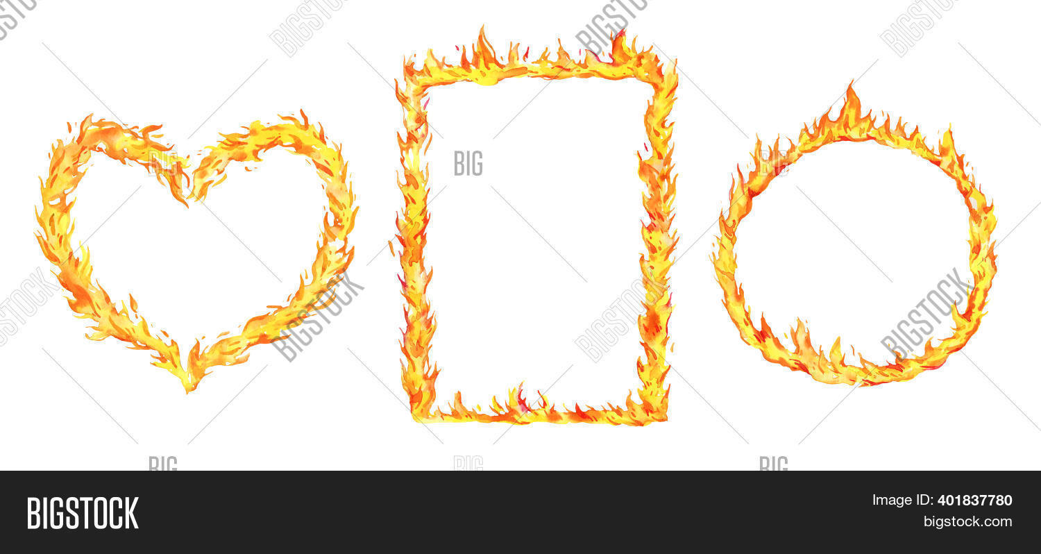 Set Frames Fire Flames Image & Photo (Free Trial) | Bigstock