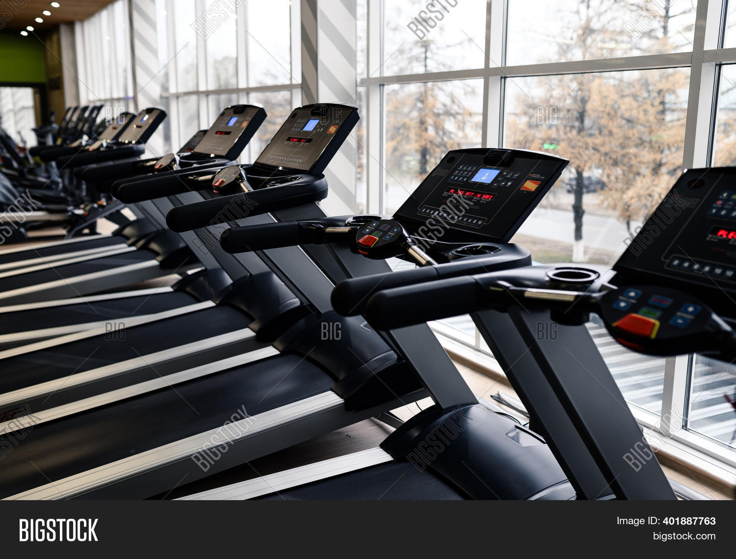 Treadmills Modern Gym Image & Photo (Free Trial) | Bigstock
