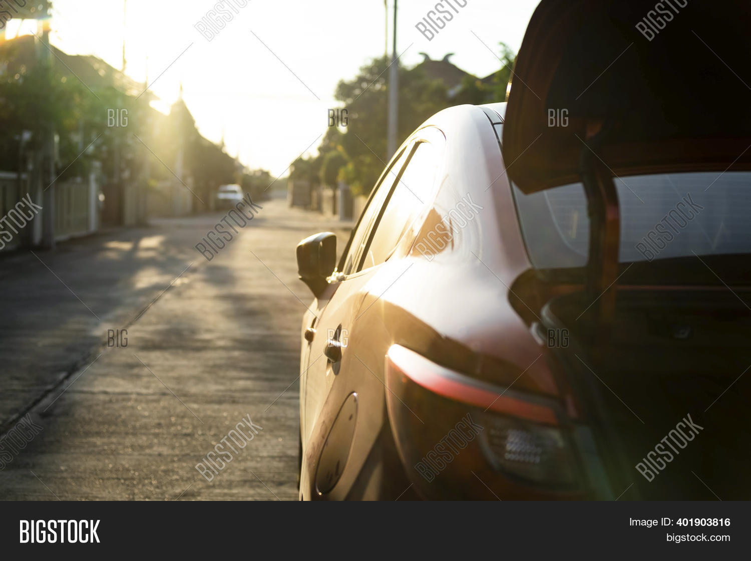 Close Car On Street Image & Photo (Free Trial) | Bigstock