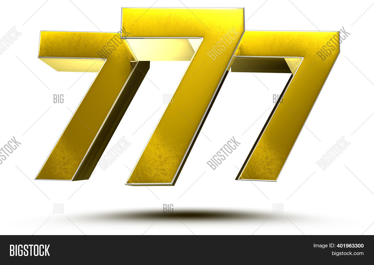 777 Numbers 3d Image & Photo (Free Trial) | Bigstock
