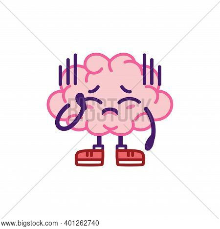 Isolated Sad Brain Vector & Photo (Free Trial) | Bigstock