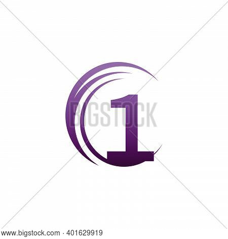 Wave Circle Number 1 Vector & Photo (Free Trial) | Bigstock