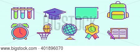 Set Education Cartoon Vector & Photo (Free Trial) | Bigstock