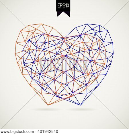 Pair Hearts Lattice Vector & Photo (Free Trial) | Bigstock
