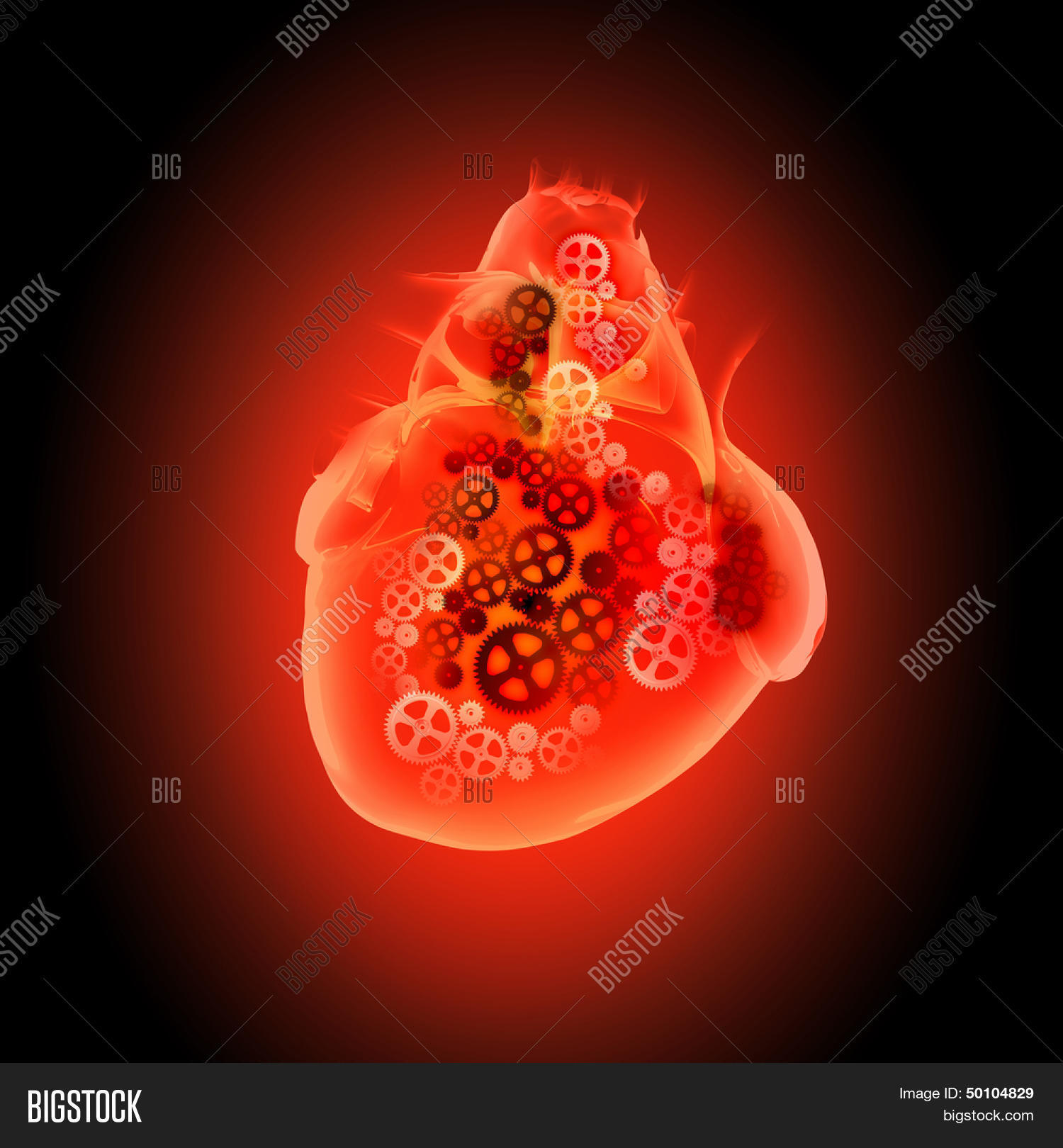 Human Heart Cog Gear Image & Photo (Free Trial) | Bigstock