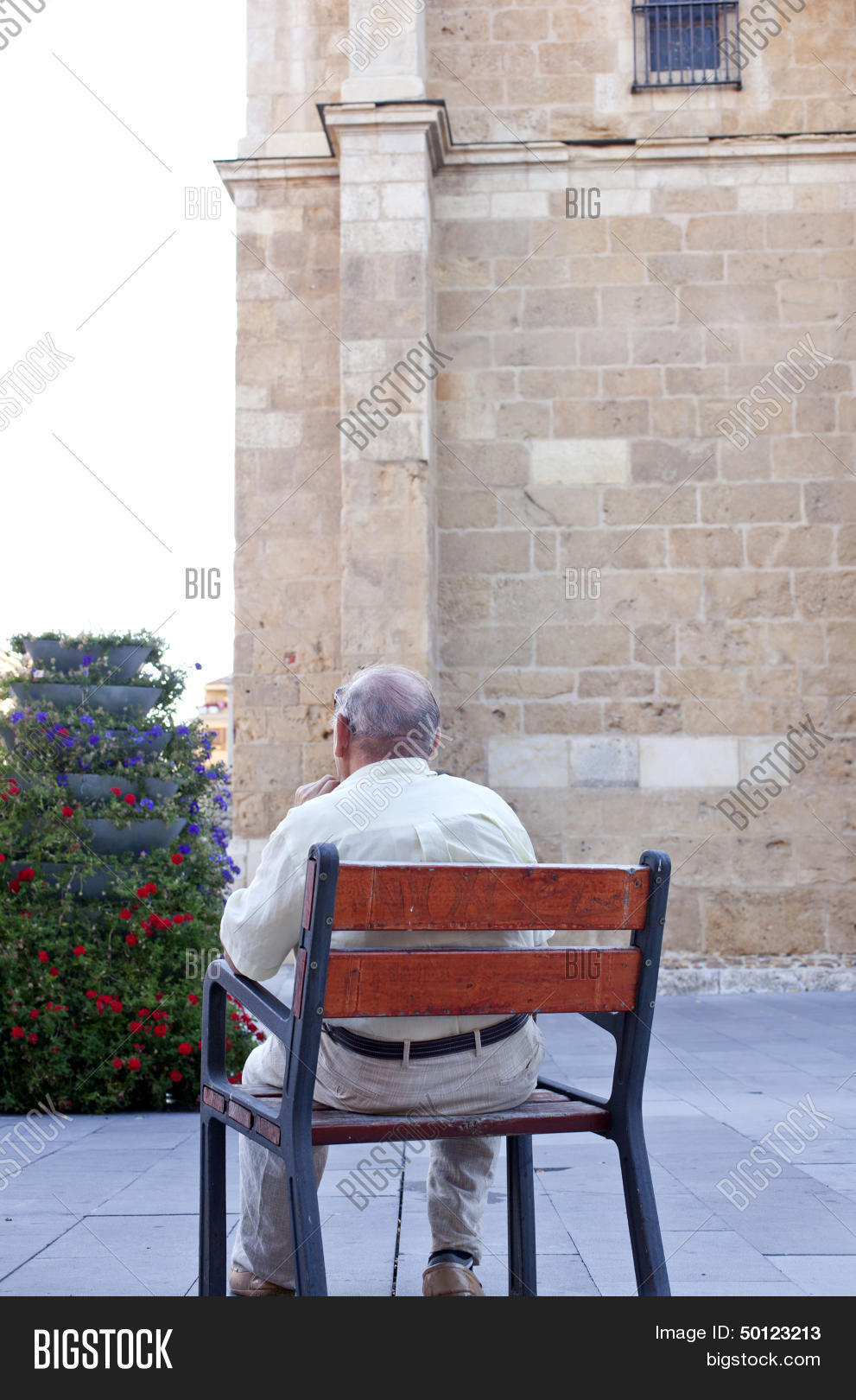 Old Man Sitting On Image & Photo (Free Trial) | Bigstock