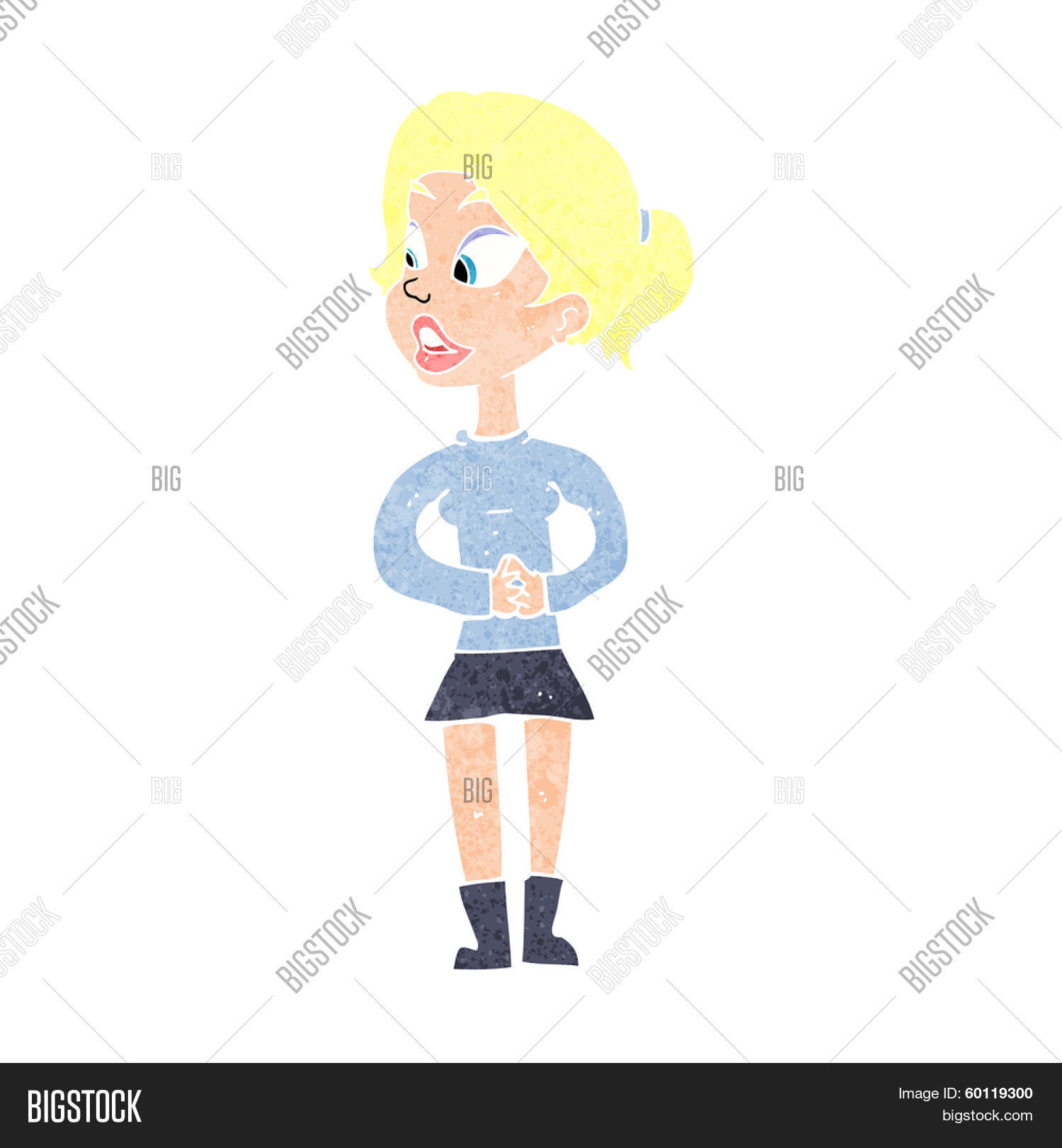Cartoon Girl Talking Vector & Photo (Free Trial) | Bigstock
