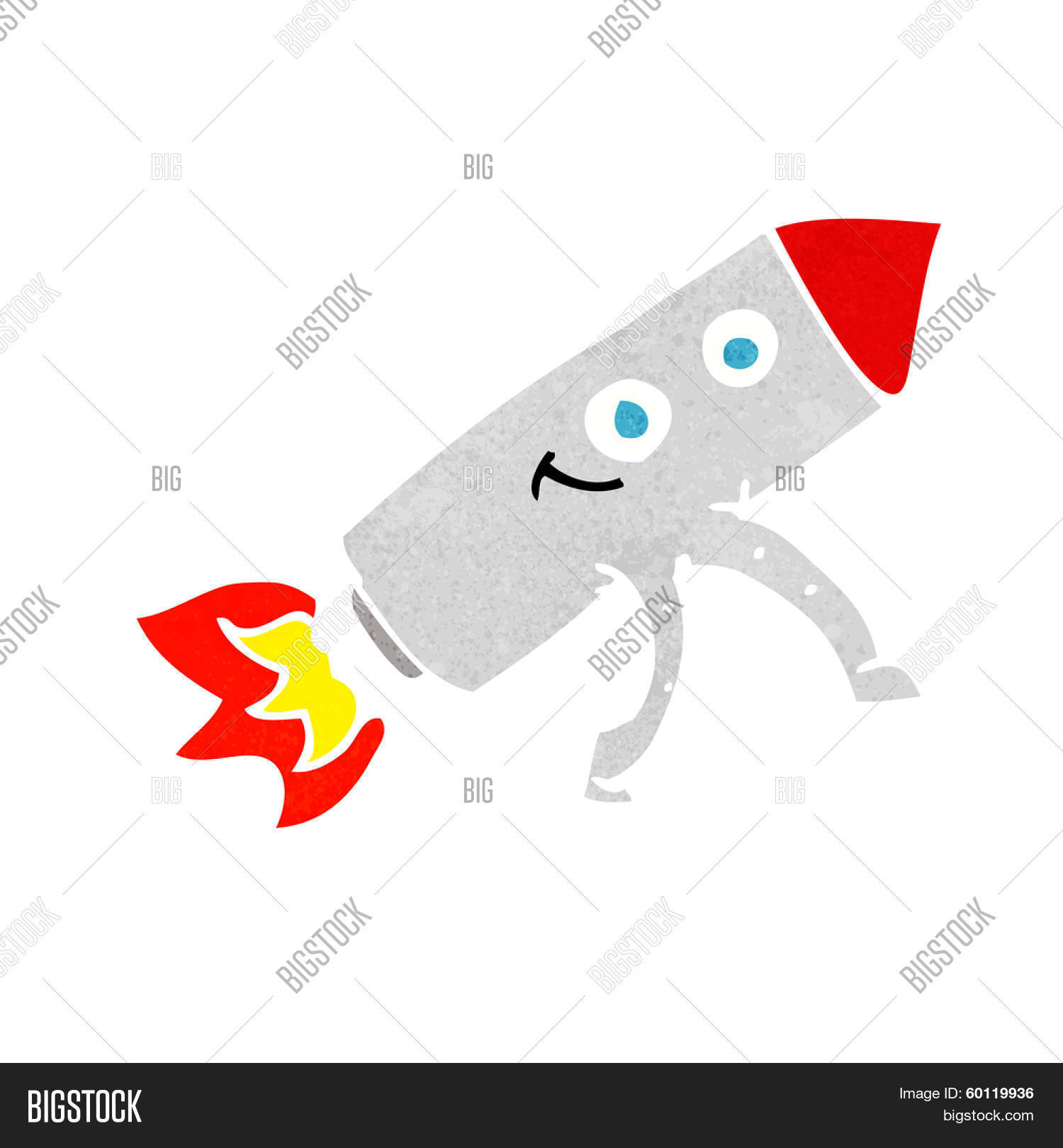 Cartoon Happy Rocket Vector & Photo (Free Trial) | Bigstock