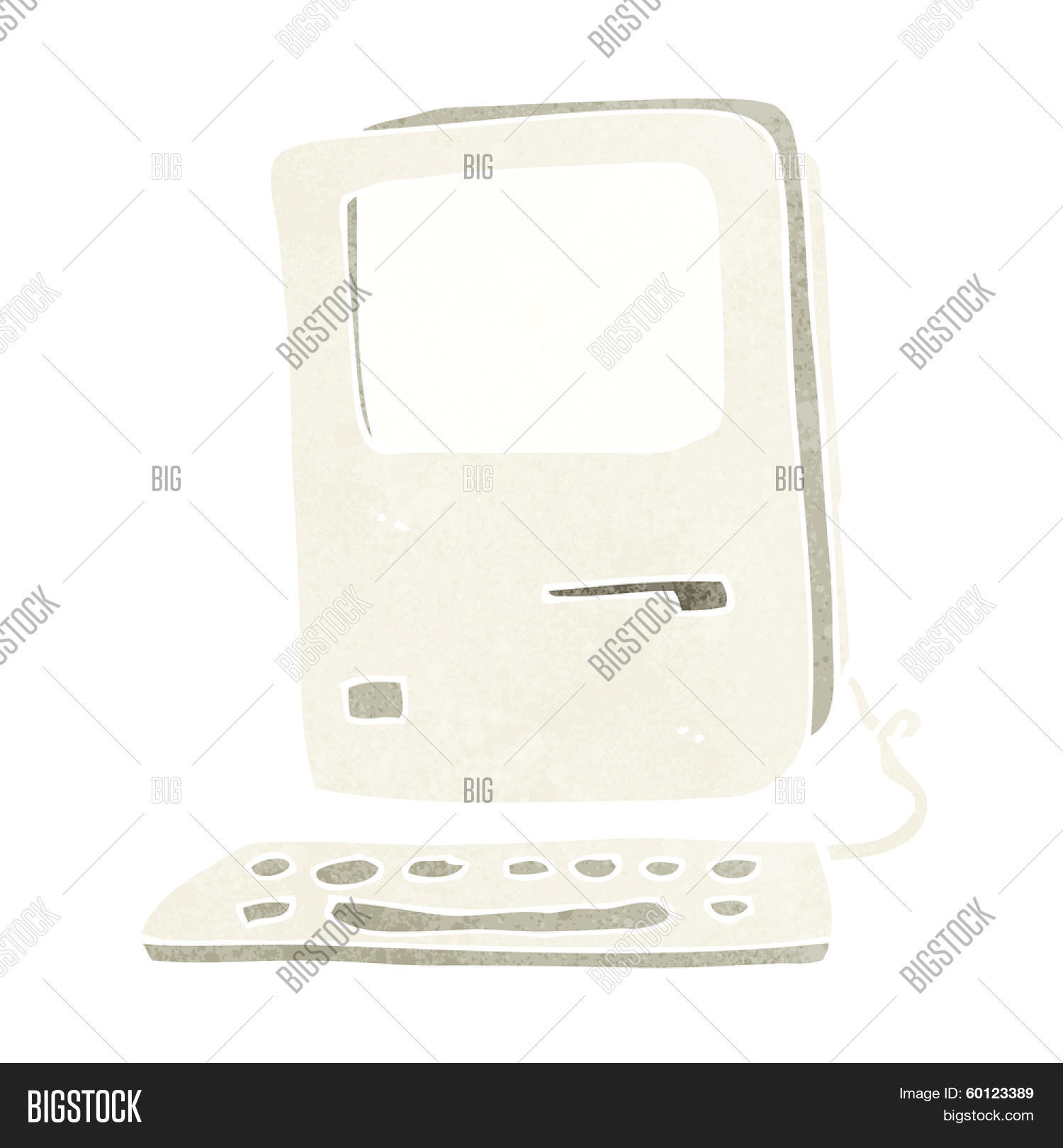 Cartoon Old Computer Vector & Photo (Free Trial) | Bigstock