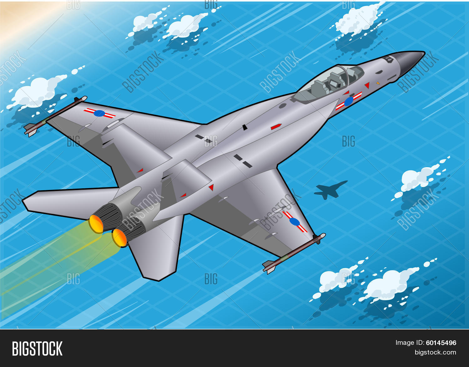 Isometric Fighter Vector & Photo (Free Trial) | Bigstock